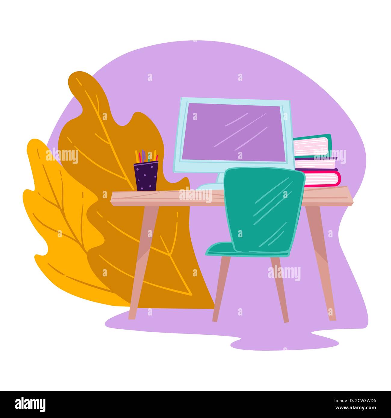 Office desktop laptop supplies Cut Out Stock Images & Pictures - Alamy