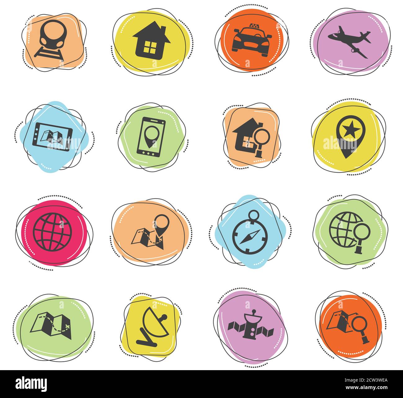 navigation icon set Stock Vector Image & Art - Alamy