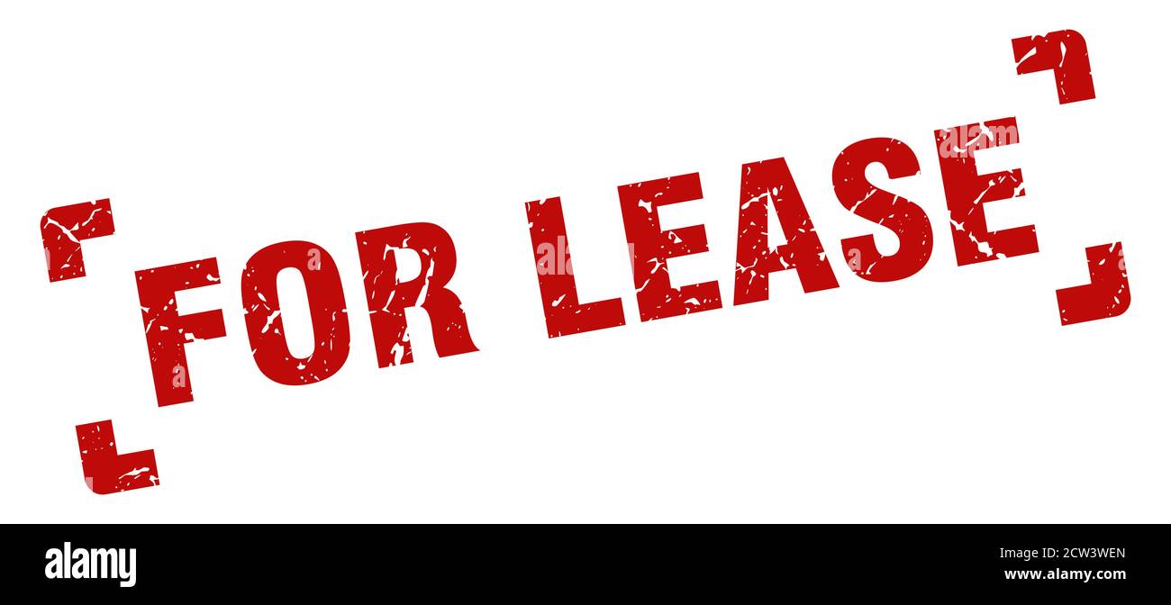 for lease stamp. square grunge sign on white background Stock Vector ...