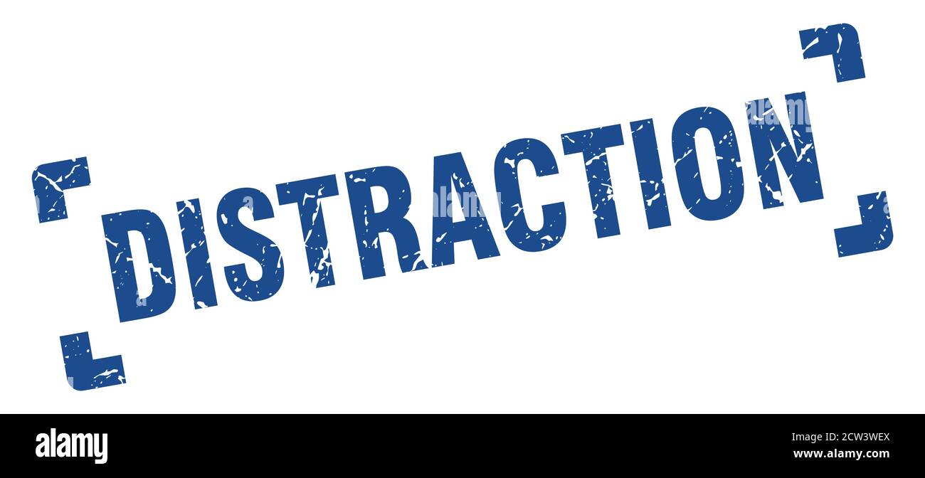 distraction stamp. square grunge sign on white background Stock Vector ...