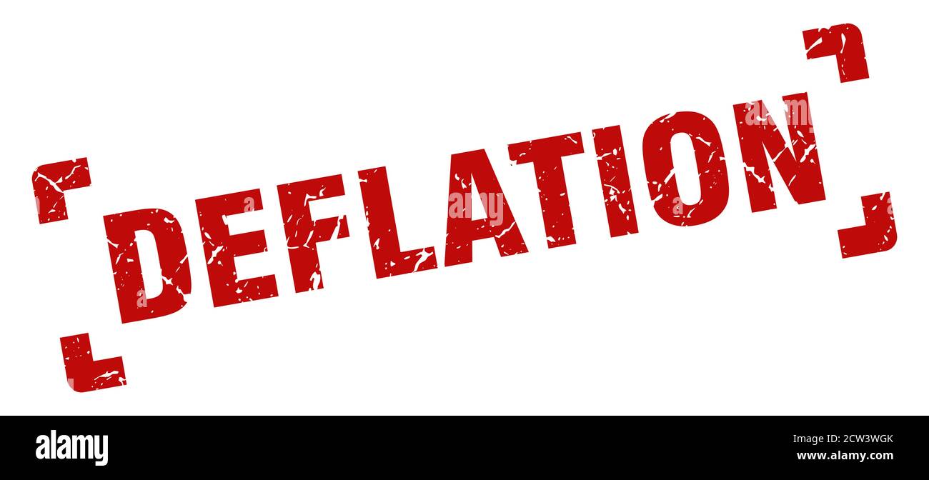 deflation stamp. square grunge sign on white background Stock Vector ...