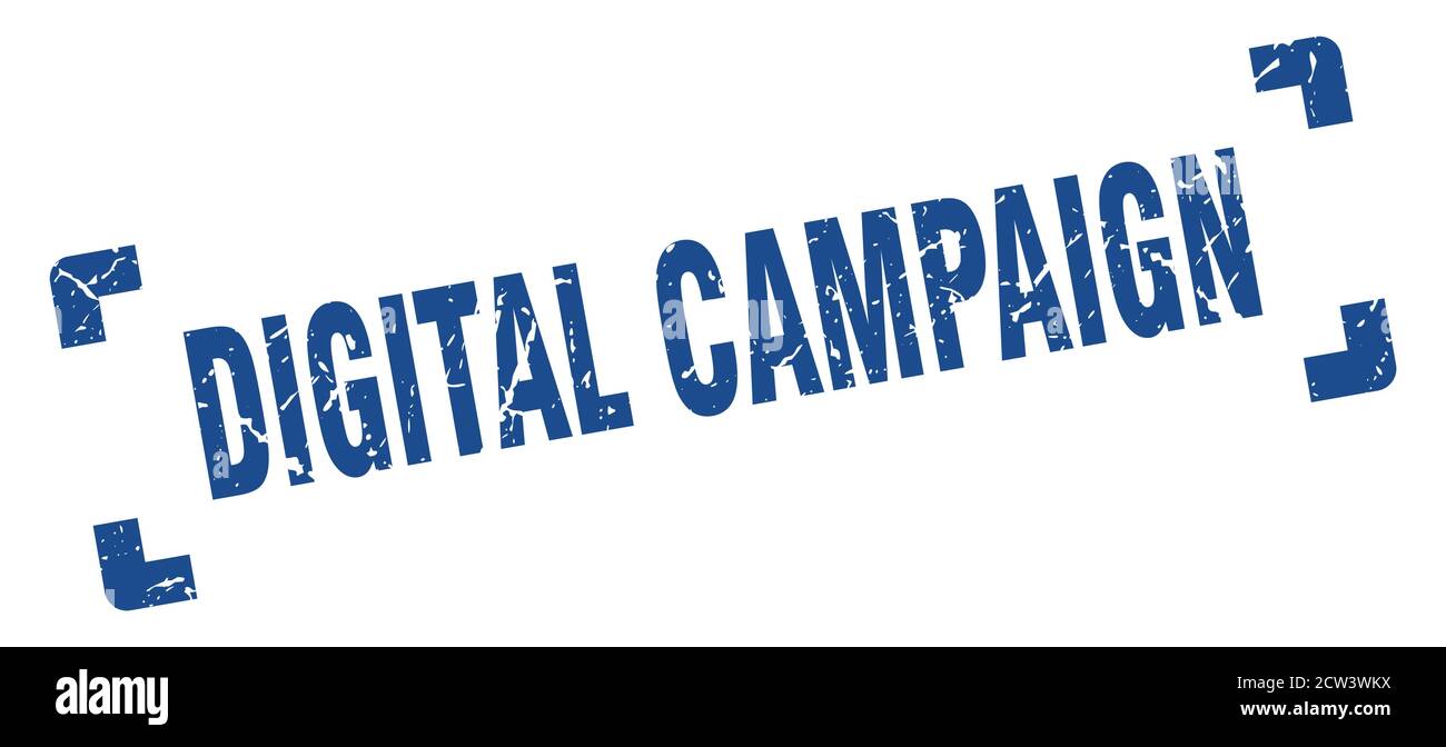digital campaign stamp. square grunge sign on white background Stock ...