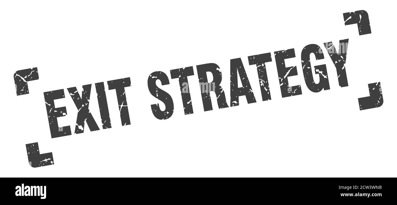 exit strategy stamp. square grunge sign on white background Stock ...