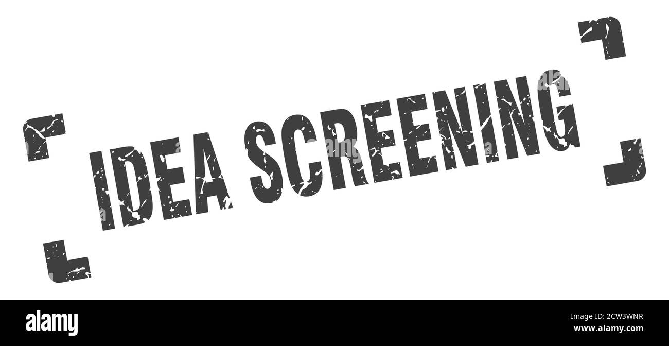 idea screening stamp. square grunge sign on white background Stock ...