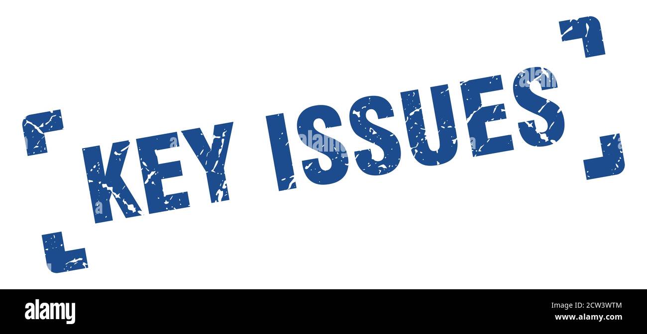 key issues stamp. square grunge sign on white background Stock Vector ...