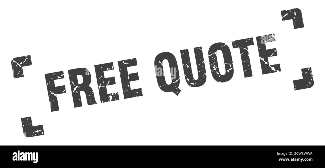 free quote stamp. square grunge sign on white background Stock Vector ...