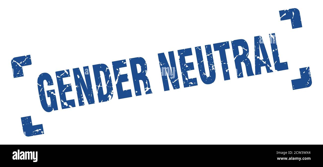 gender neutral stamp. square grunge sign on white background Stock ...