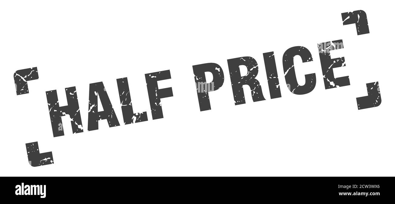 half price stamp. square grunge sign on white background Stock Vector ...