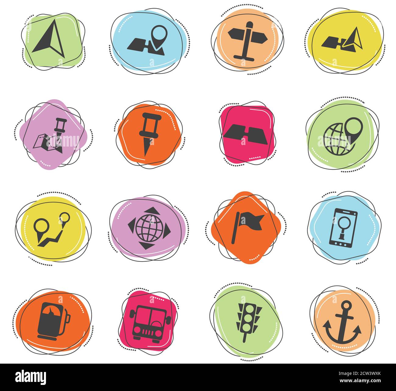 navigation icon set Stock Vector Image & Art - Alamy