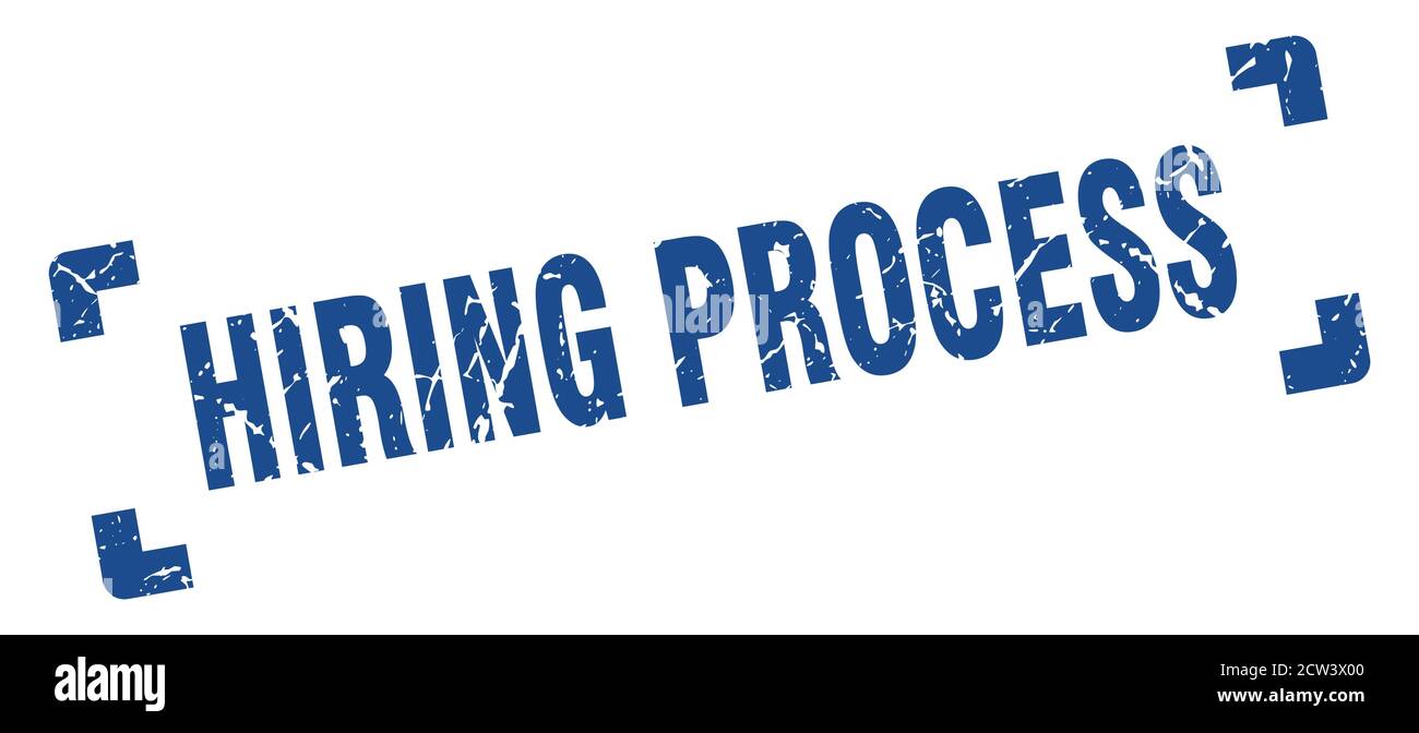 hiring process stamp. square grunge sign on white background Stock ...