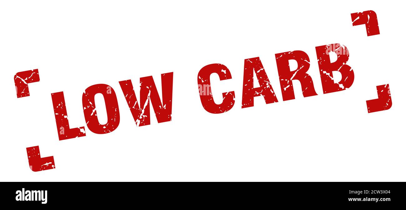 low carb stamp. square grunge sign on white background Stock Vector ...