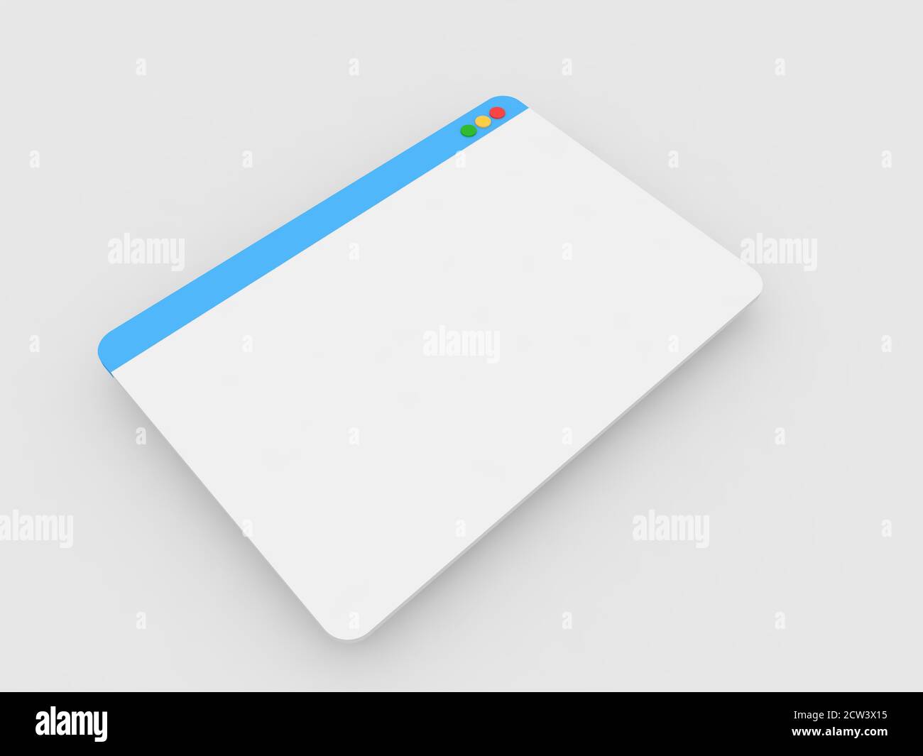 Computer web browser on a white background. 3d render illustration ...