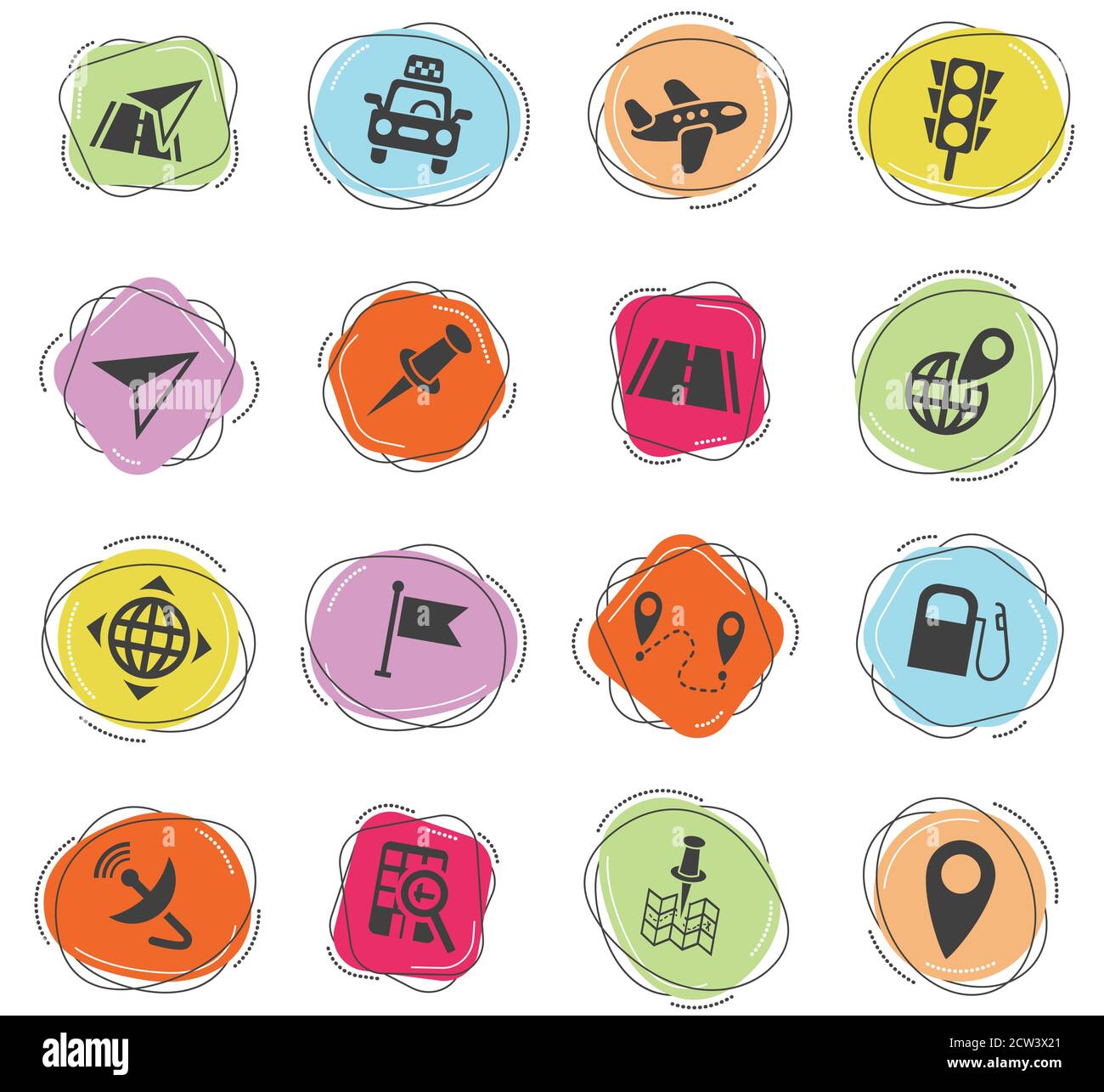 Gps navigation airplane icon Cut Out Stock Images & Pictures - Alamy