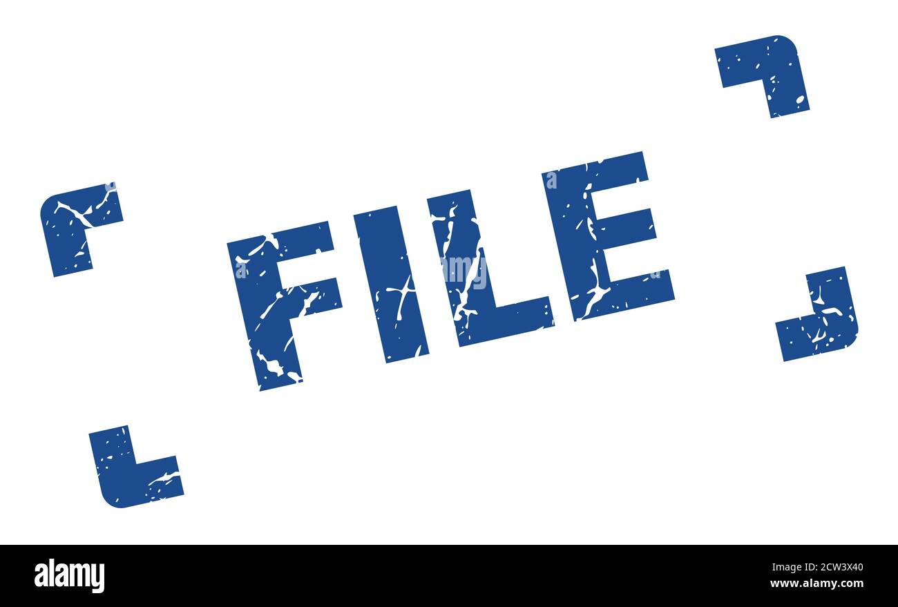 file stamp. square grunge sign on white background Stock Vector Image ...