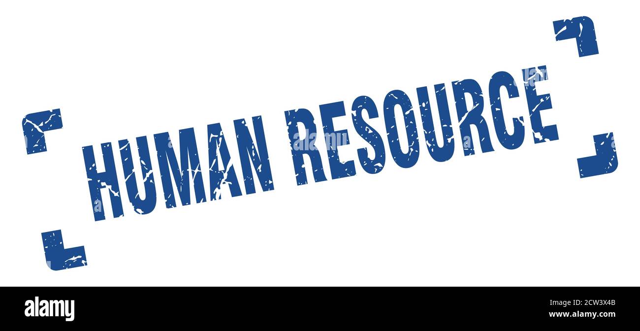 human resource stamp. square grunge sign on white background Stock ...