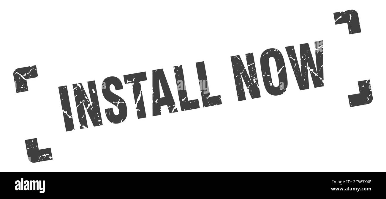 install now stamp. square grunge sign on white background Stock Vector ...