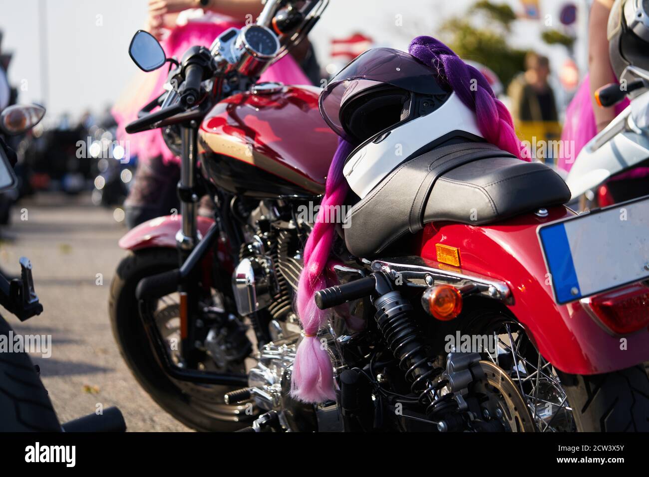 Driving a motorcycle in a sunny day Stock Photo - Alamy