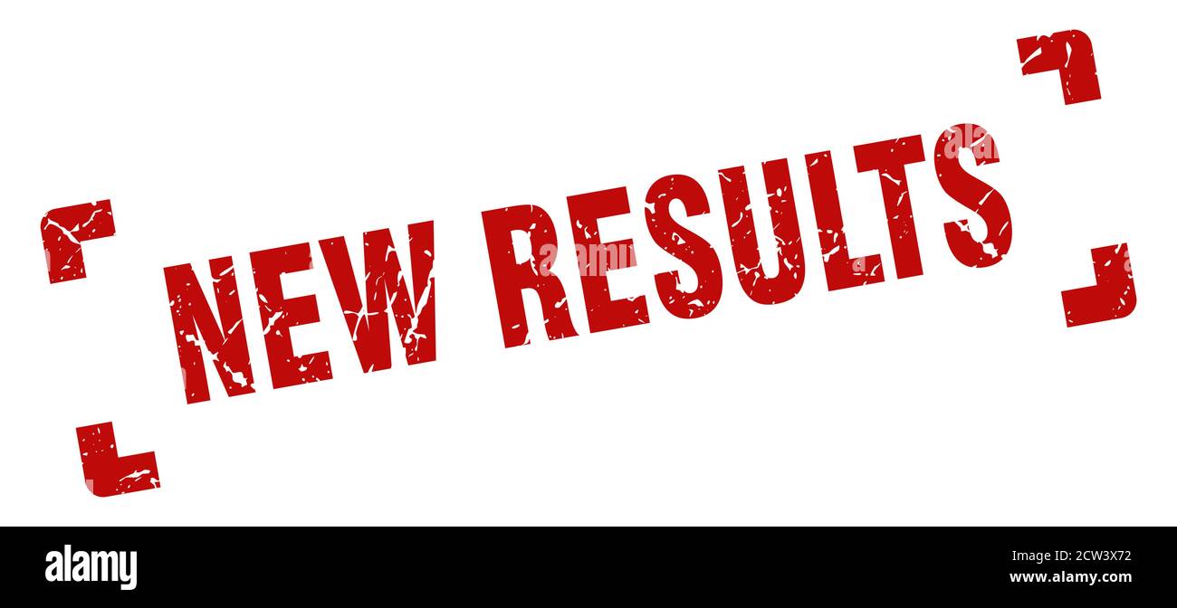 new results stamp. square grunge sign on white background Stock Vector Image & Art - Alamy