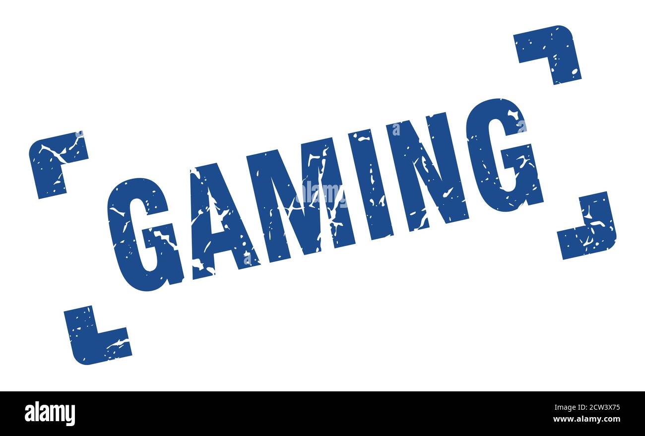 gaming stamp. square grunge sign on white background Stock Vector Image ...