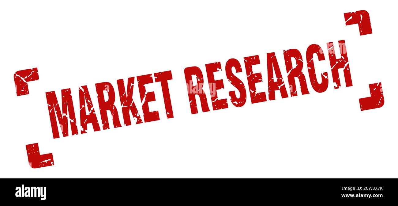 market research stamp. square grunge sign on white background Stock ...