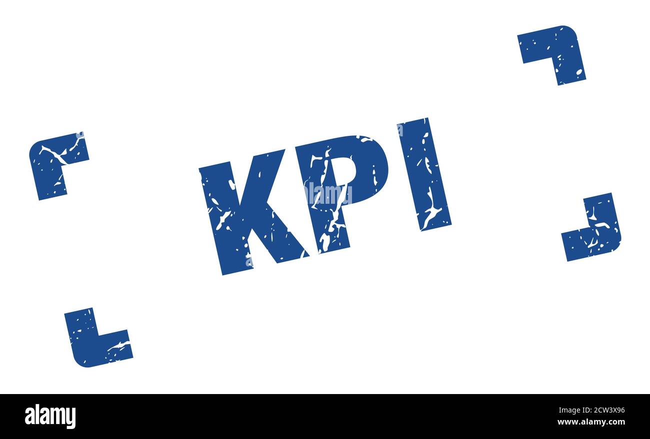 kpi stamp. square grunge sign on white background Stock Vector Image ...