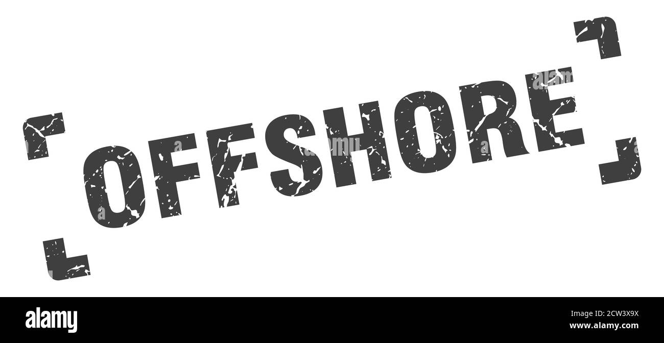 offshore stamp. square grunge sign on white background Stock Vector ...