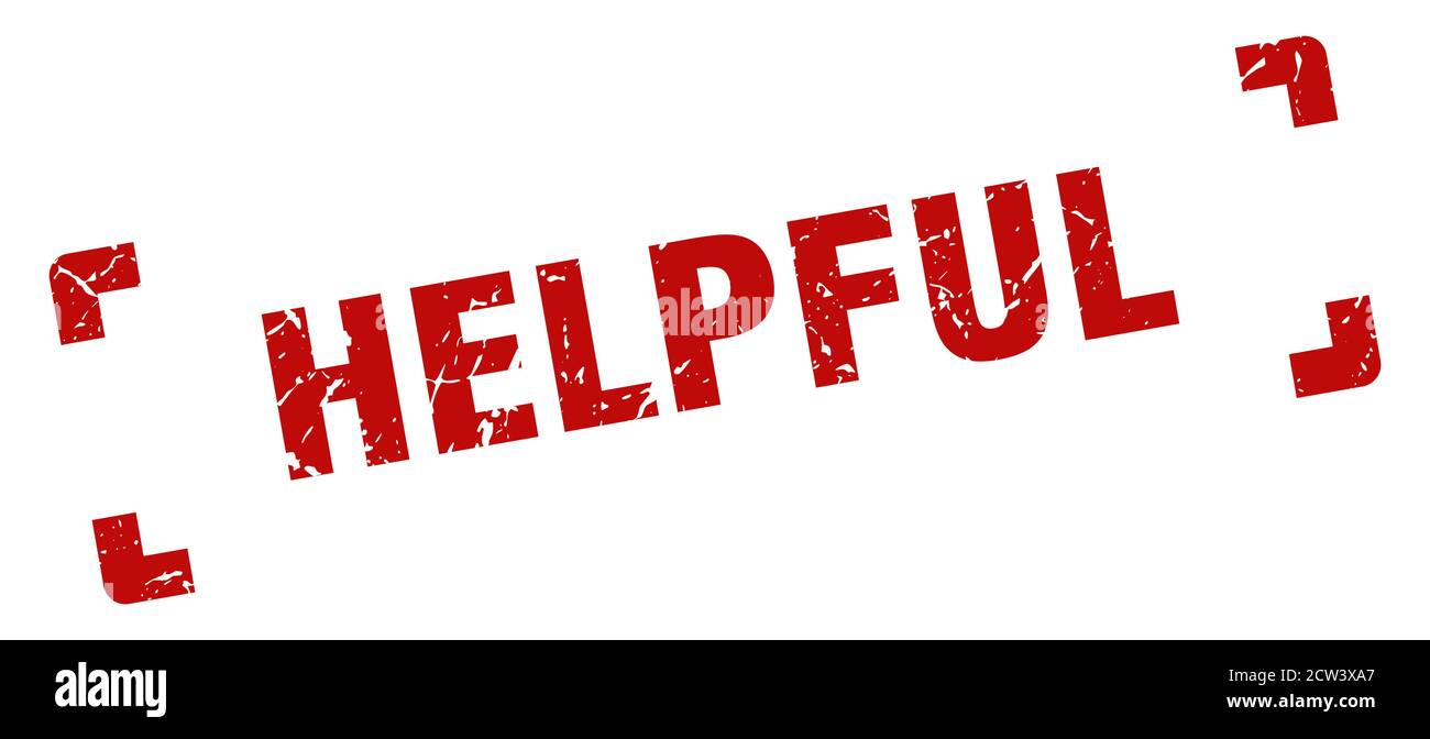 helpful stamp. square grunge sign on white background Stock Vector ...