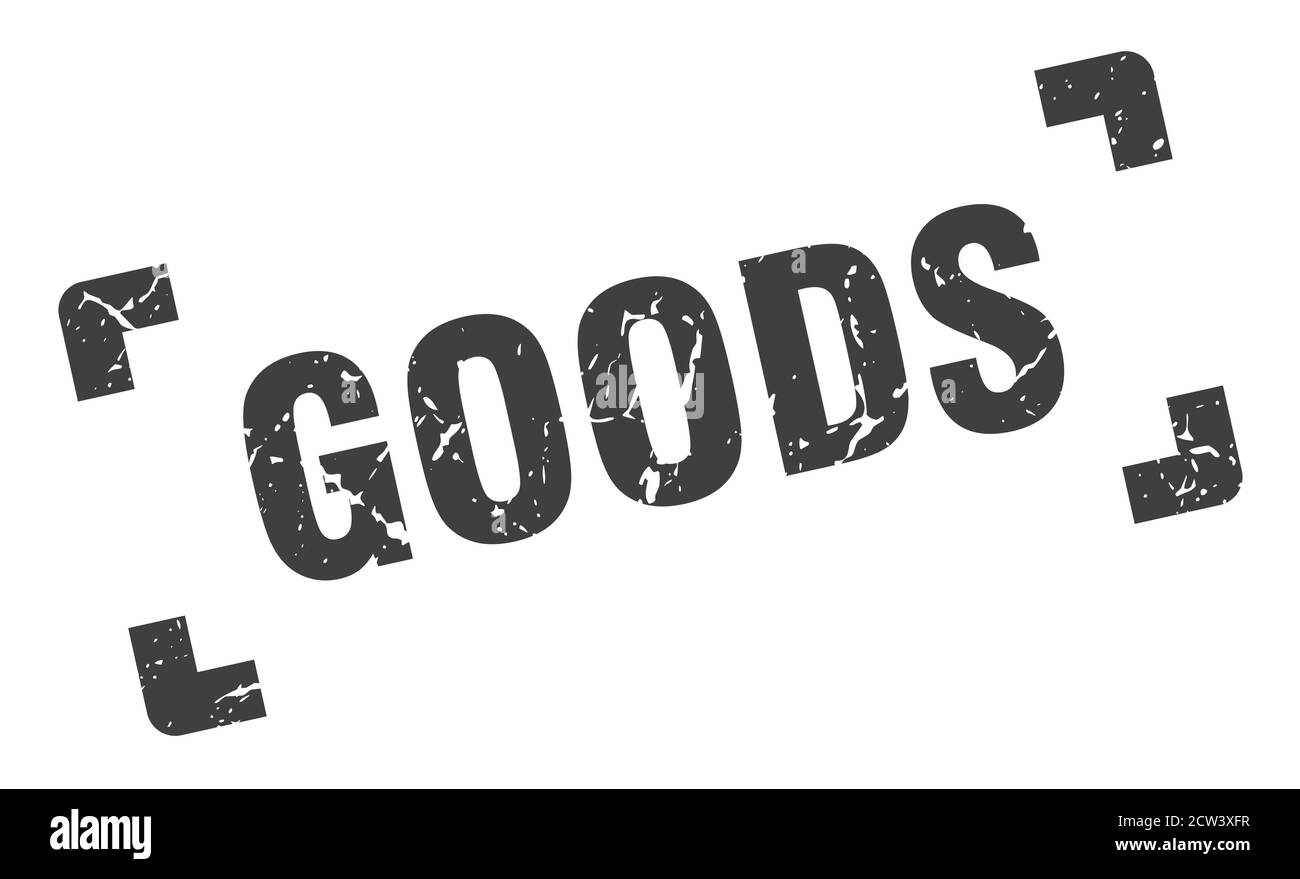 goods stamp. square grunge sign on white background Stock Vector Image ...