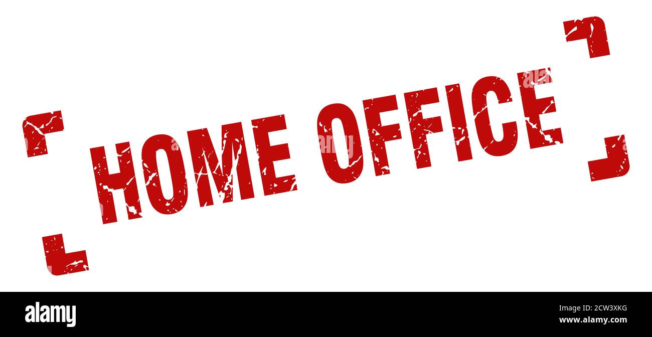 home office stamp. square grunge sign on white background Stock Vector ...