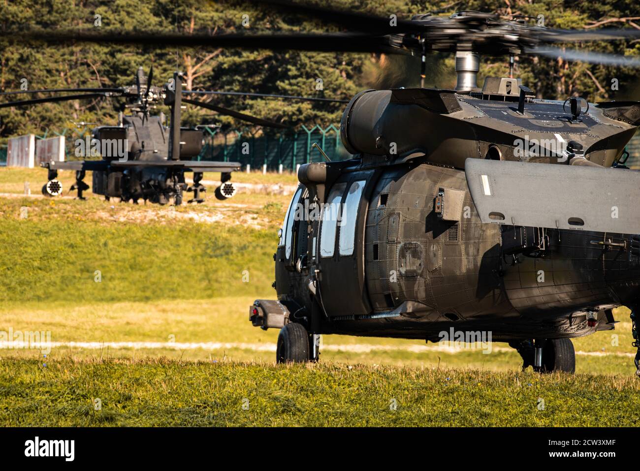 101st Combat Aviation Brigade conducts maintenance on a AH-64 Apache as ...