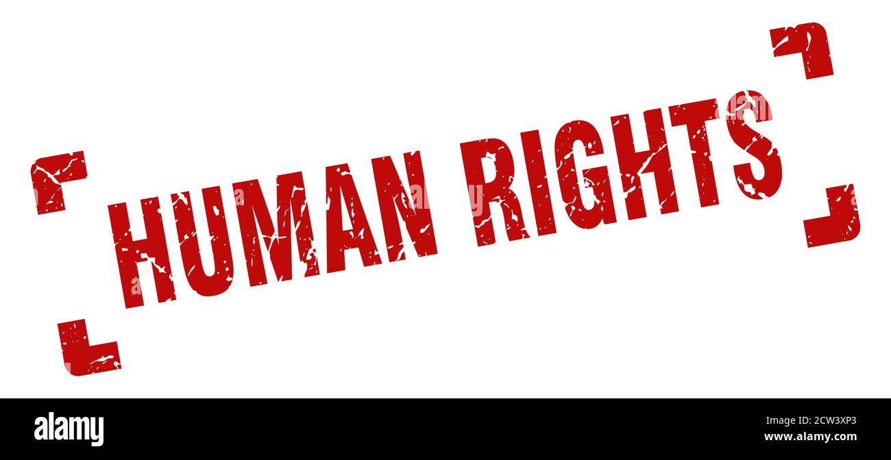 human rights stamp. square grunge sign on white background Stock Vector ...