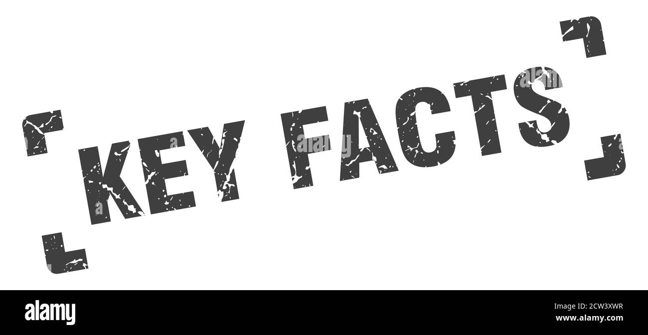 key facts stamp. square grunge sign on white background Stock Vector ...