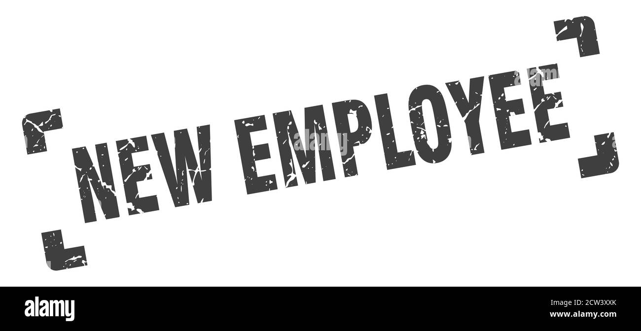 new employee stamp. square grunge sign on white background Stock Vector ...