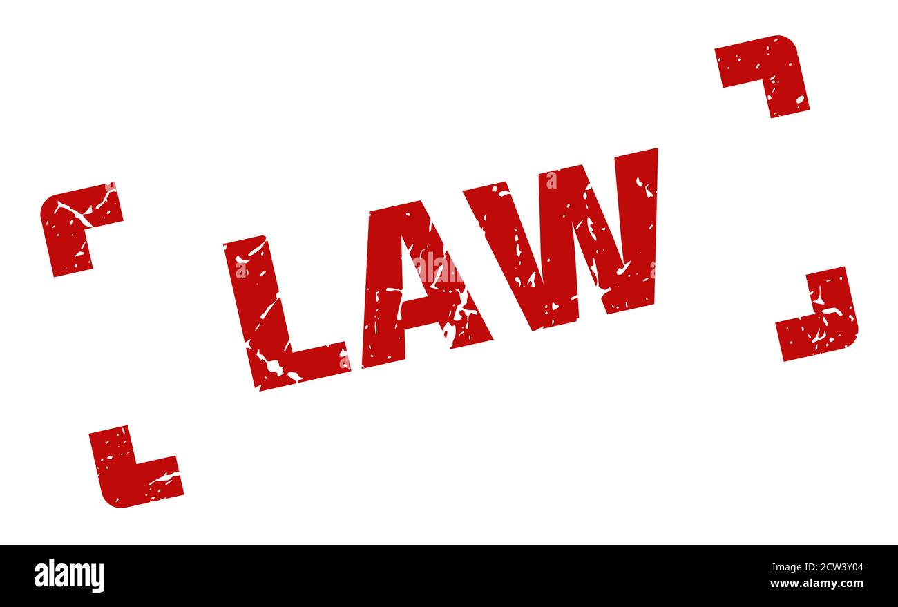 law stamp. square grunge sign on white background Stock Vector Image ...