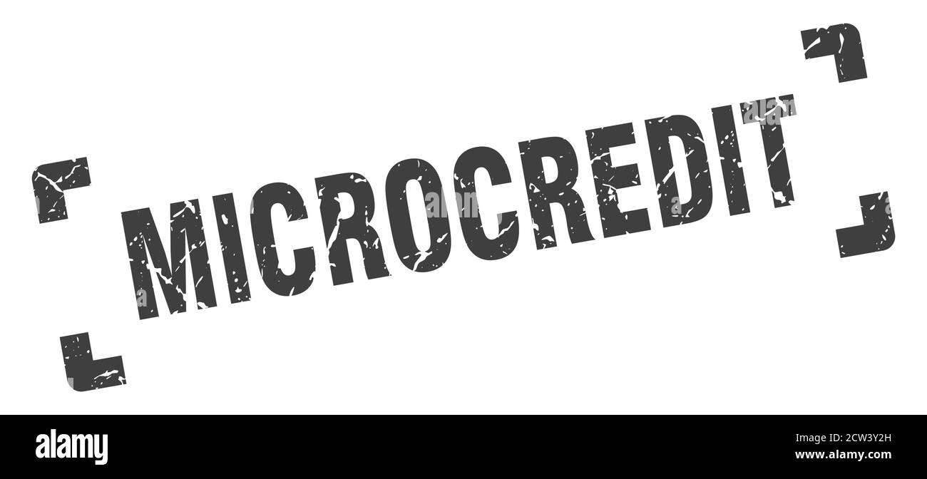 microcredit stamp. square grunge sign on white background Stock Vector Image & Art - Alamy