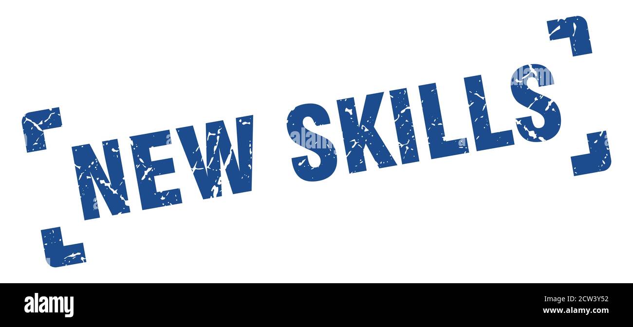 new skills stamp. square grunge sign on white background Stock Vector ...