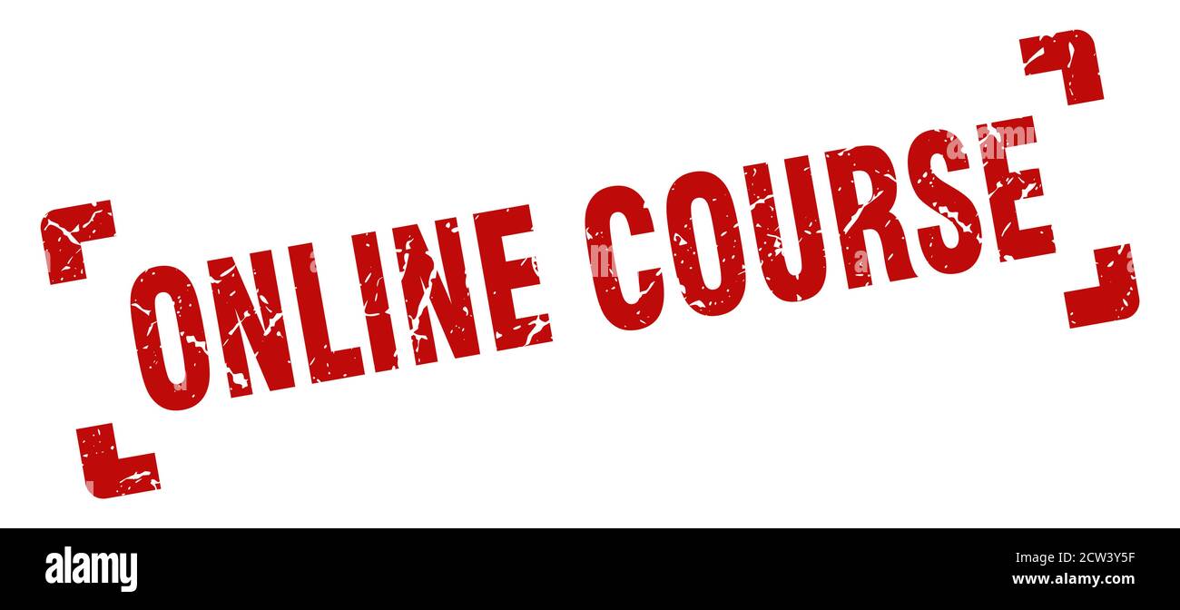 online course stamp. square grunge sign on white background Stock Vector Image & Art - Alamy