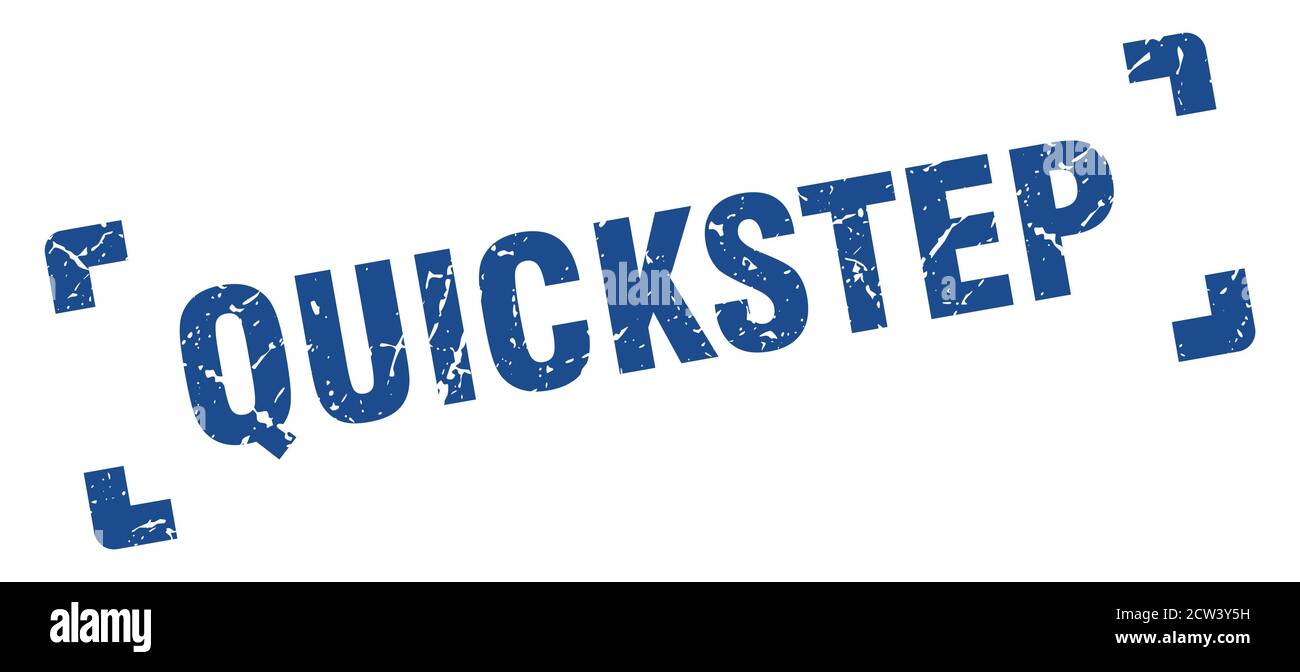 quickstep stamp. square grunge sign on white background Stock Vector ...