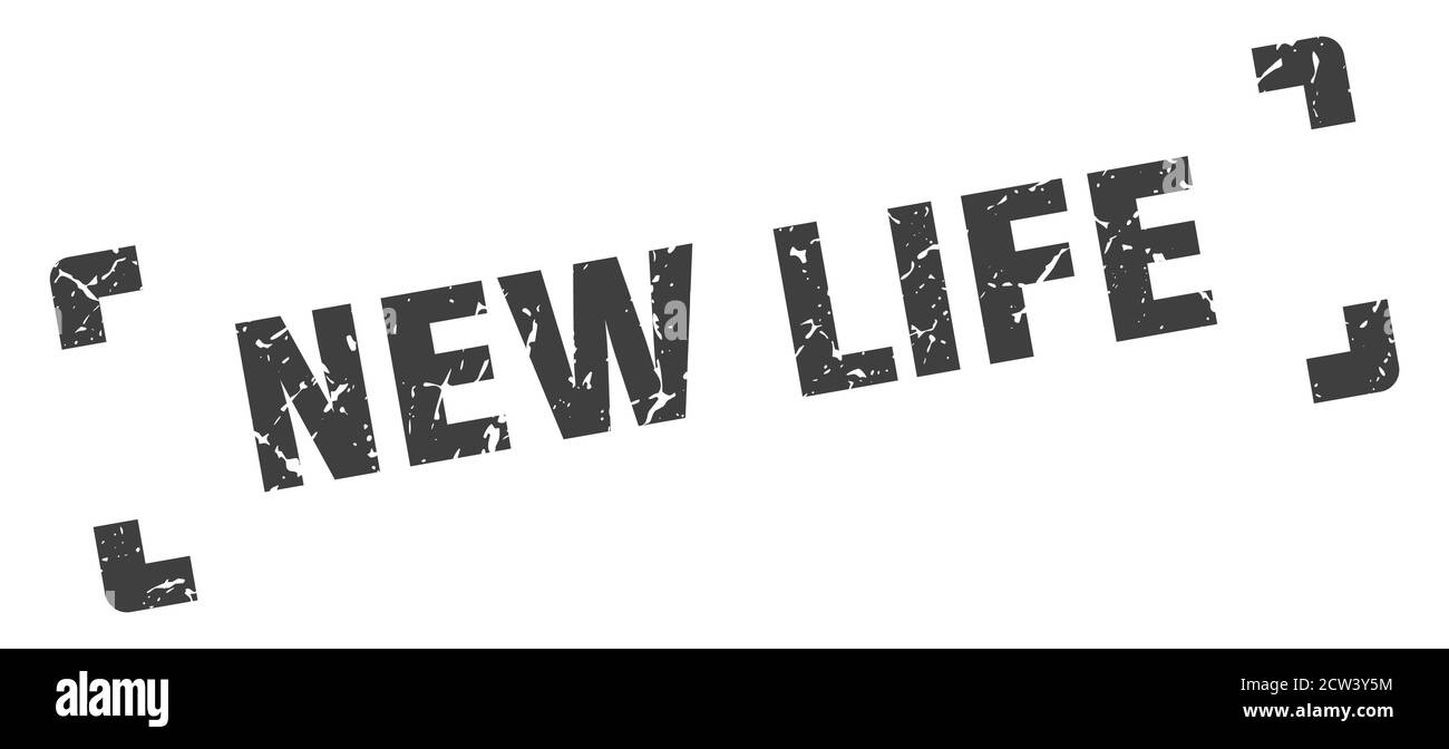 new life stamp. square grunge sign on white background Stock Vector ...