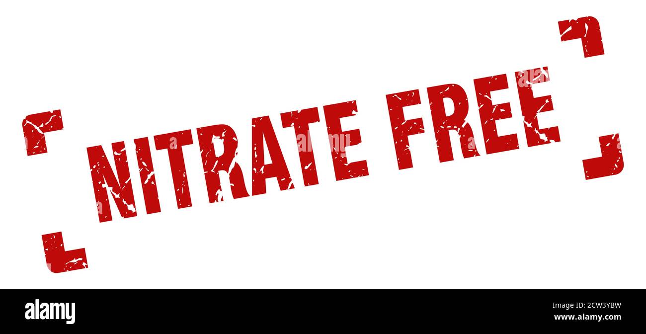 nitrate free stamp. square grunge sign on white background Stock Vector ...