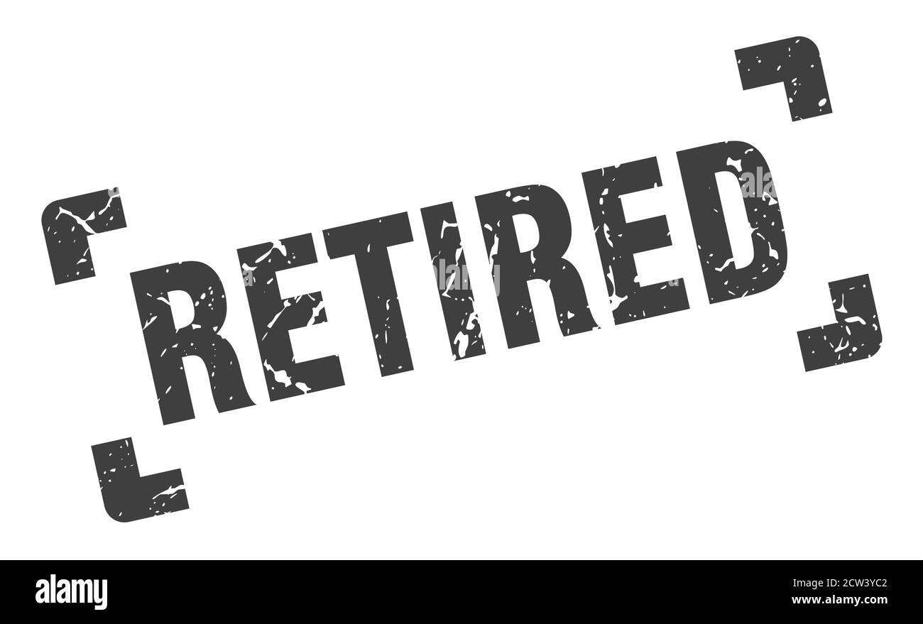 retired stamp. square grunge sign on white background Stock Vector ...