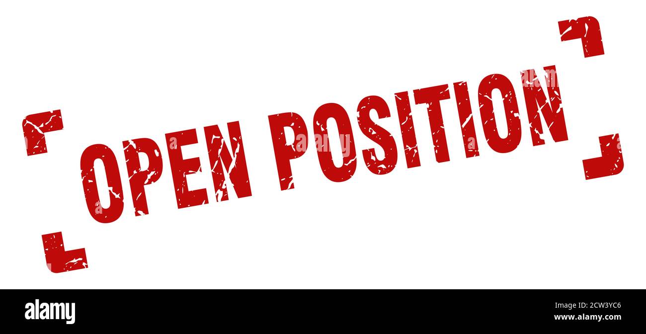 open position stamp. square grunge sign on white background Stock Vector Image & Art - Alamy