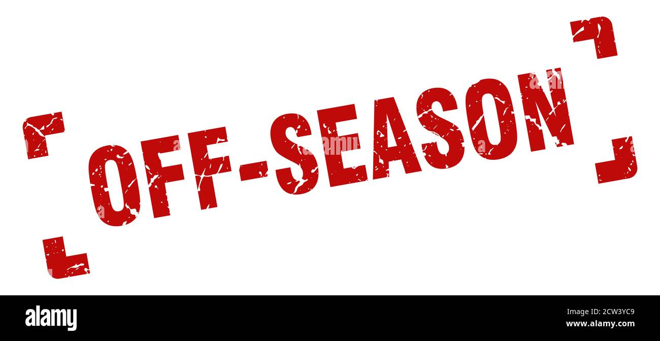 off-season stamp. square grunge sign on white background Stock Vector ...