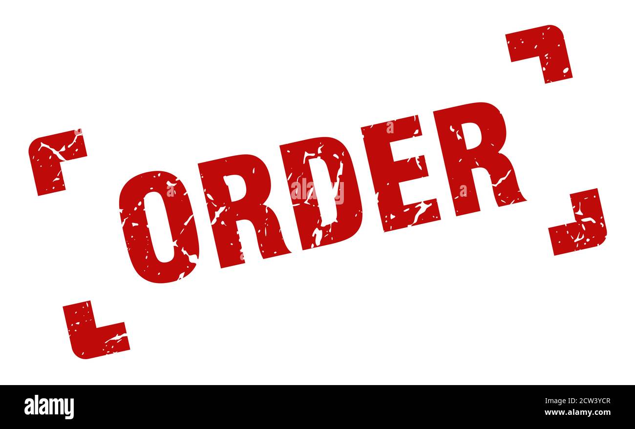 order stamp. square grunge sign on white background Stock Vector Image ...