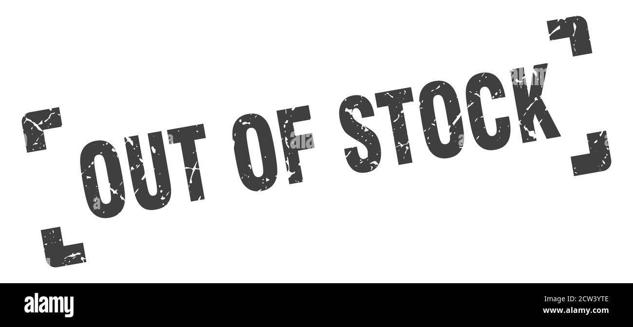 out of stock stamp. square grunge sign on white background Stock Vector ...