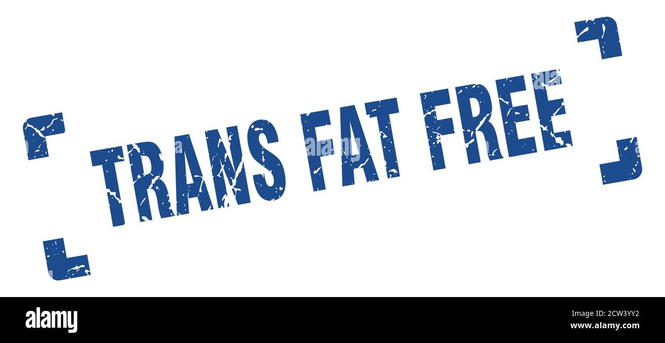 trans fat free stamp. square grunge sign on white background Stock ...