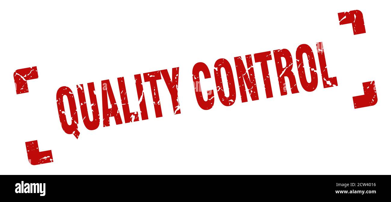 quality control stamp. square grunge sign on white background Stock ...