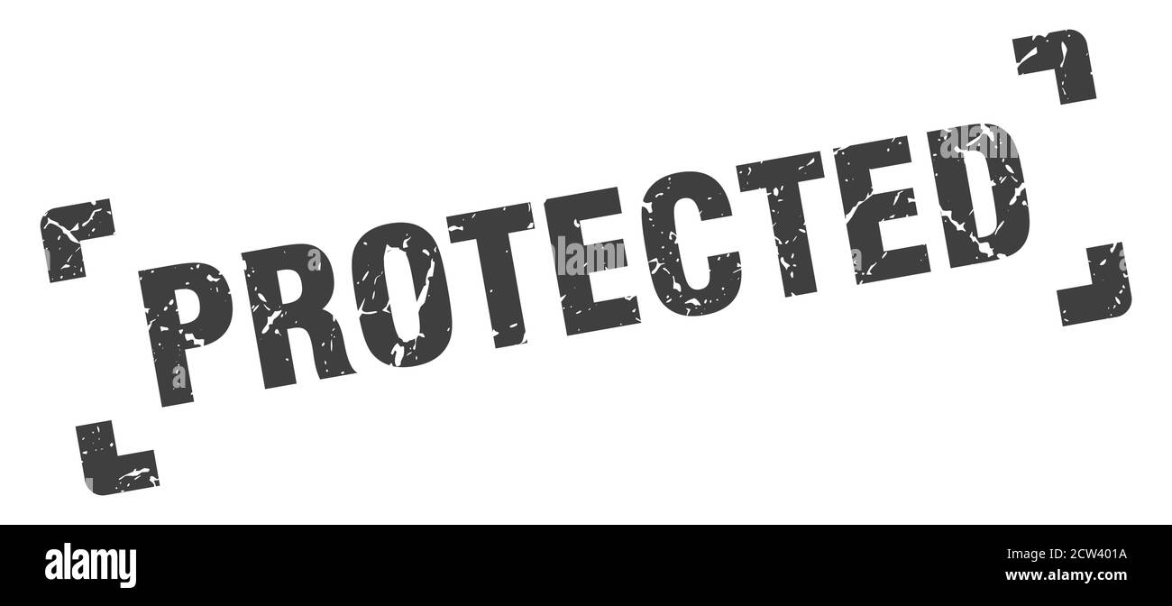 protected stamp. square grunge sign on white background Stock Vector Image & Art - Alamy