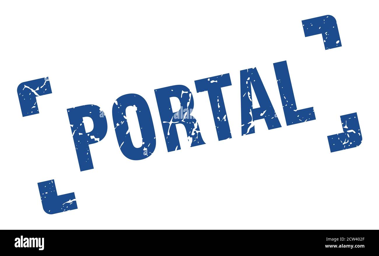 portal stamp. square grunge sign on white background Stock Vector Image ...