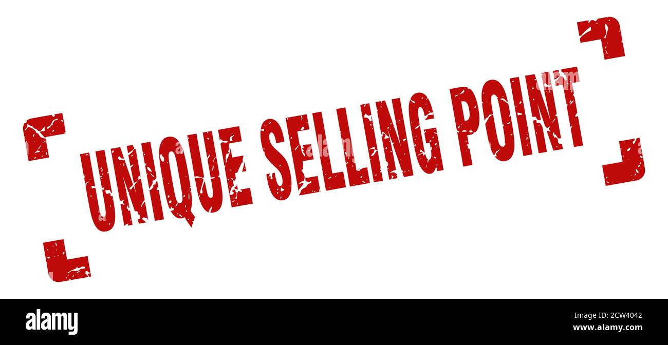 unique selling point stamp. square grunge sign on white background ...